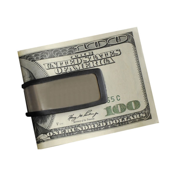 Compact Brushed Stainless Steel Money Clip & Cards Clip with Rugged ...
